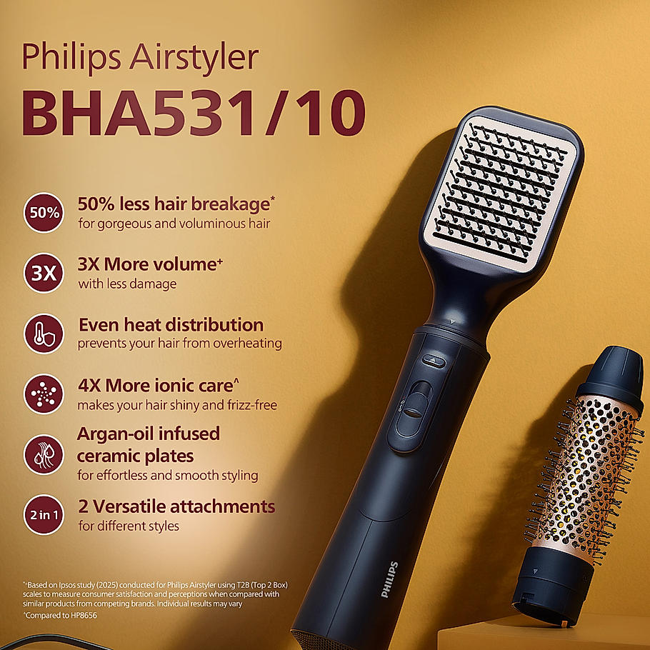 2 in 1 Airstyler | Volumizer + Blow Dryer Brush + Multi-Styler | 3X Vo ...