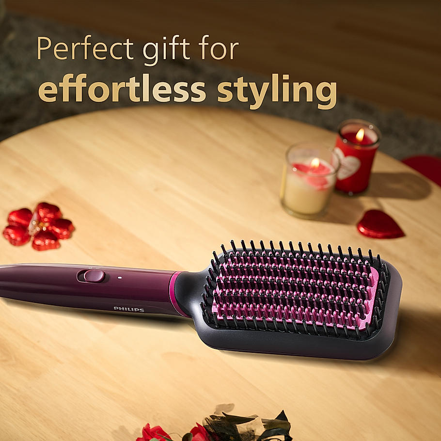 Hair Straightening Brush-with Silk Protect Technology I Naturally Stra ...