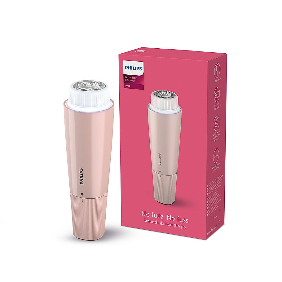 Cordless Facial Hair Remover- with Wide Hypoallergenic Head for gentle ...