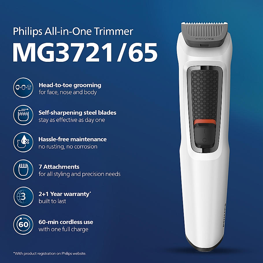 India's No.1 Men's Trimmer- | 7 in 1 Pro Kit Face, Body & Private Part ...